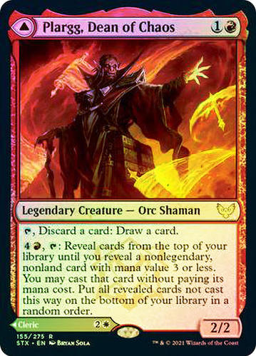 Plargg, Dean of Chaos // Augusta, Dean of Order (STX) / Foil | MTG Wolf ...