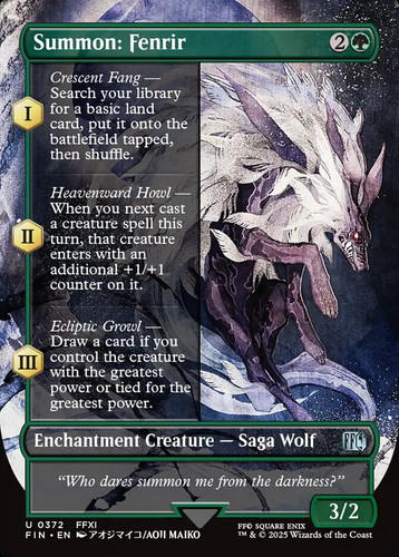 Summon: Fenrir (FIN) (372) / Borderless | MTG Wolf México