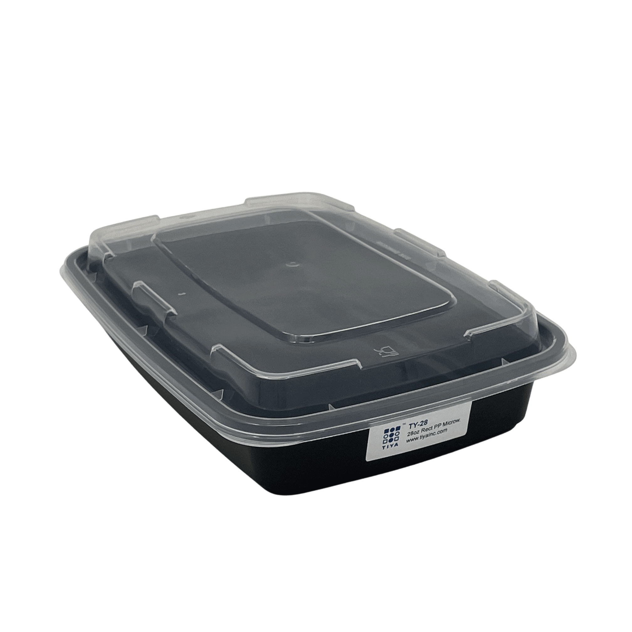 28oz Rectangular Microwaveable Container with Lid, 150 sets
