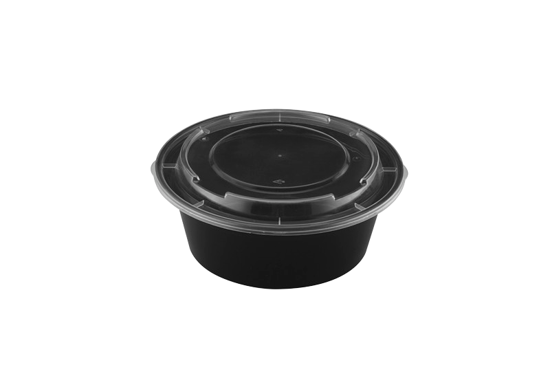 40oz Round Microwaveable Container with Lid, 150 sets
