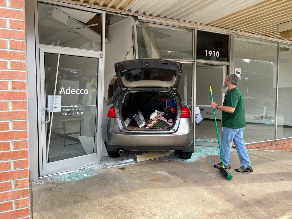 Driver crashes through storefront window in Collinsville