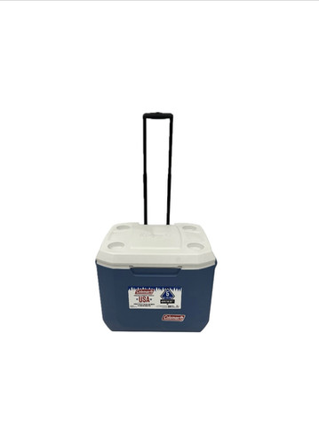 Blue Coleman Rolling Cooler Gotham Scenic