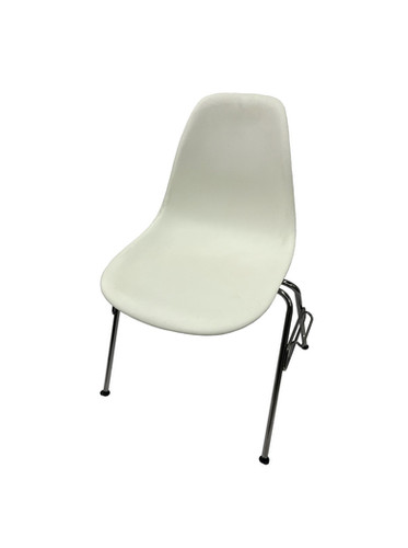 White Mid-Century Shell Chairs | Gotham Scenic
