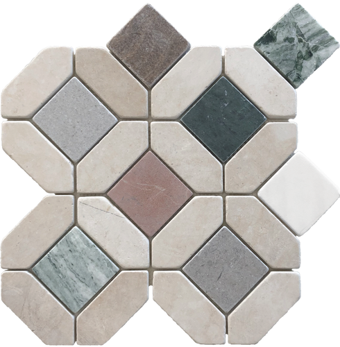 Limestone Mosaic - XL Utica Coloured | Mosaic Tiles | Exquisite Surfaces