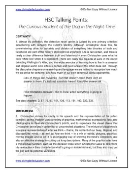 Talking Points - HSC Standard Mod B: The Curious Incident | Diving Bell ...