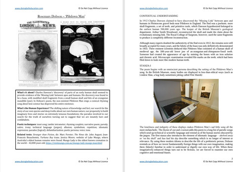 HSC close reading notes - Rosemary Dobson,'Piltdown Man' | Diving Bell ...