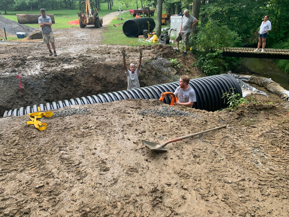 Stream Crossing Project Underway