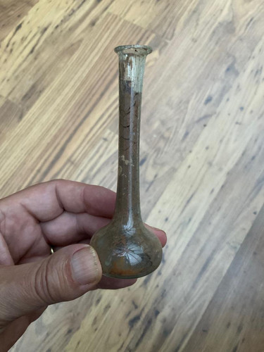 Ancient Roman bulbous body long necked phial | ABC Magazine