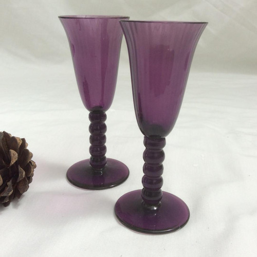 Pair amethyst cordials c1830 | ABC Magazine