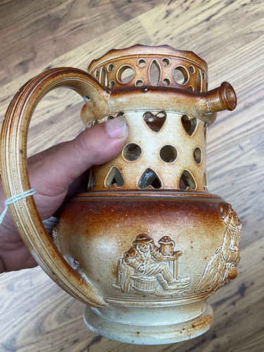 Stoneware Puzzle Jug c1830 Brampton sprigged | ABC Magazine