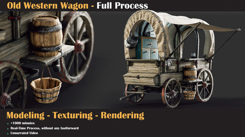 Old Western Wagon Tutorial Full Process | 3DRedbox