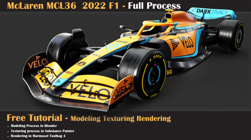Free Tutorial - McLaren MCL36 Full Process | 3DRedbox