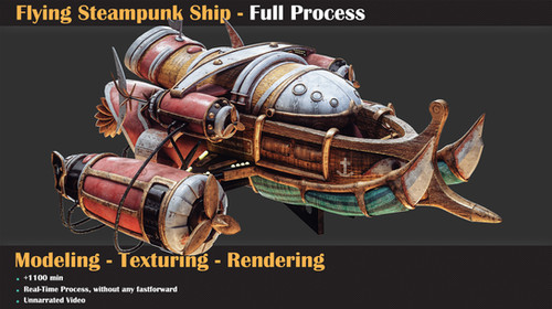 Flying Steampunk Ship - Full Tutorial | 3DRedbox