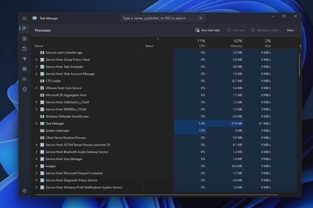 Microsoft Windows 11 Task Manager finally has a search bar