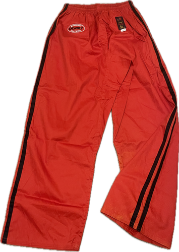 Red and Black Cotton Deadly Trousers | WUMA HQ