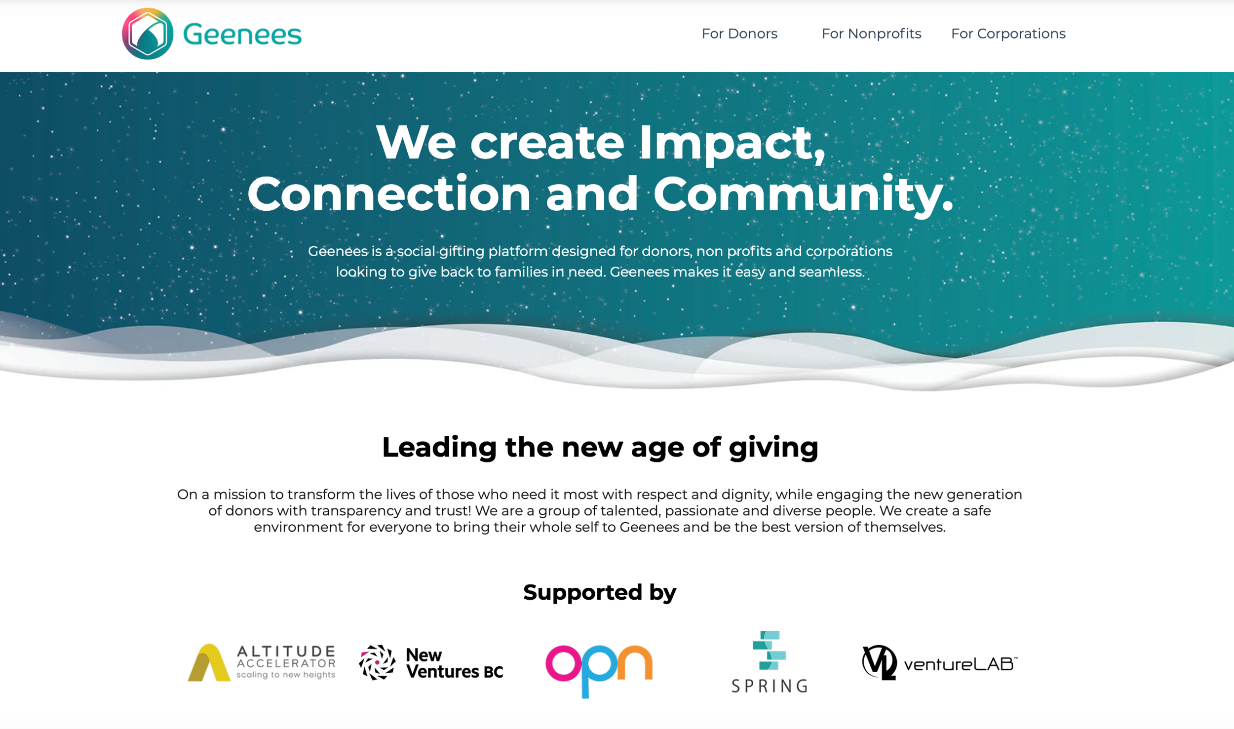Geenees Social Gifting | Life-Changing Gift Giving to Families in Need