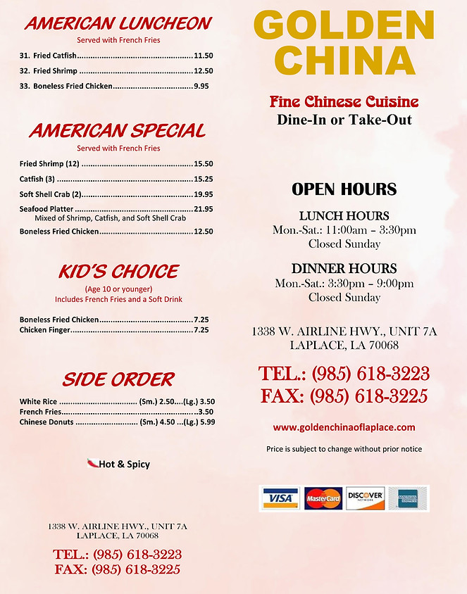 Menu | Goldenchina