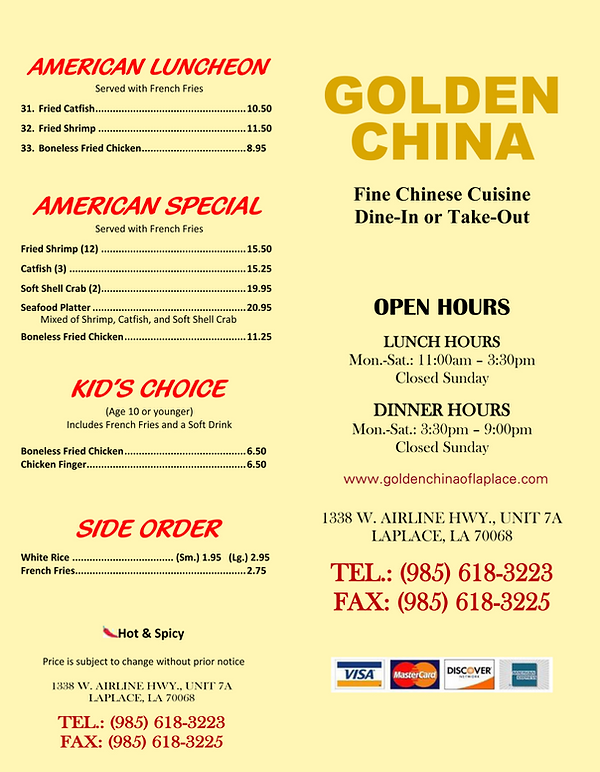 Menu | Goldenchina