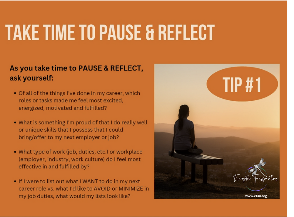 TAKE TIME TO PAUSE & REFLECT (Tips on How to Do That)...
