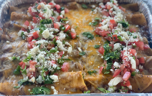 Beef enchiladas with rice and beans | Eat Extraordinary