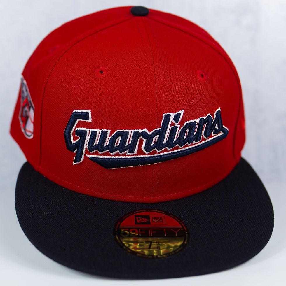 New Era “Script” Cleveland Guardians Fitted Hat | Hatdealerz