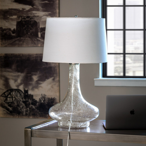 Finlay Seeded Glass Lamp | Slickblue