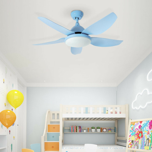 42 Inch Kid Ceiling Fan with LED Light and Color Temperature Remote ...