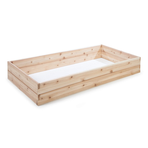 Cedar Wood 6-Ft x 3-Ft Raised Garden Bed Planter Box Frame - Made in ...