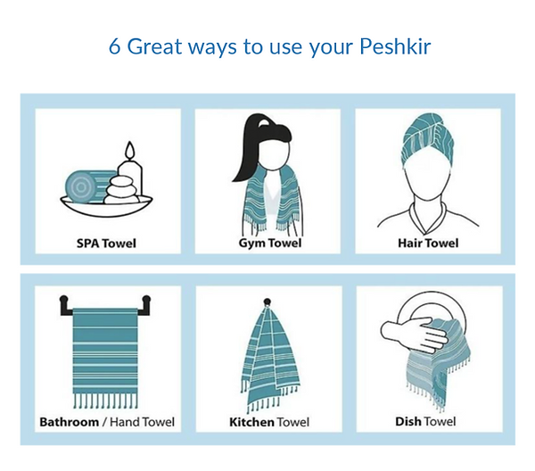 6 Great ways to use your Peskir | The Aegean Touch | GB