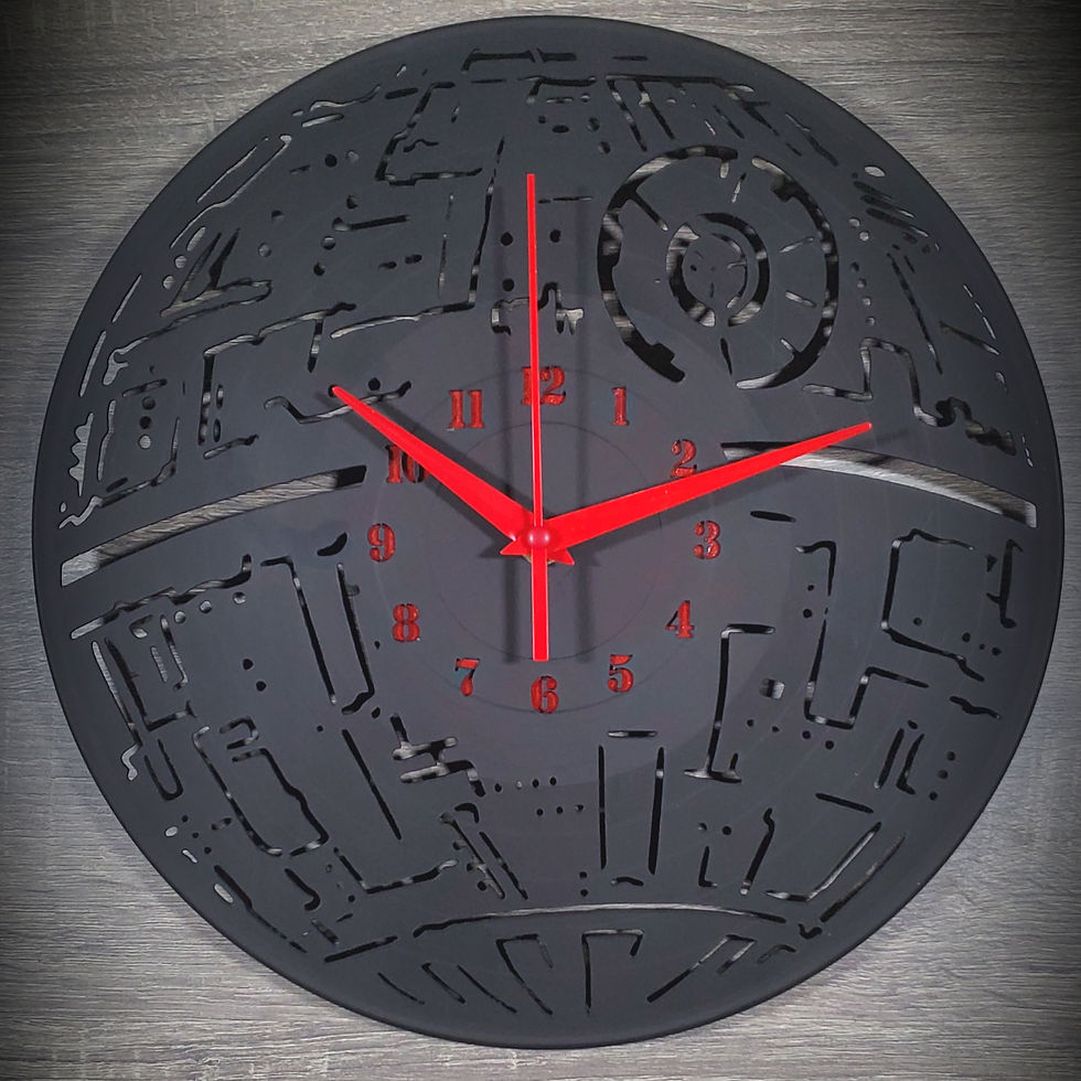 Star Wars Vinyl Record Clock - Death Star | NORTH POLE RETRO