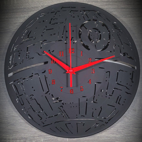 Star Wars Vinyl Record Clock - Death Star | NORTH POLE RETRO