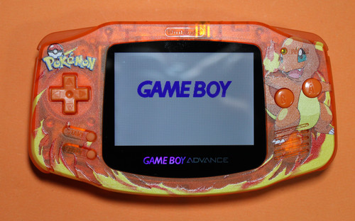 Modded GameBoy Advance w/ IPS Display (Charmander) | NORTH POLE RETRO
