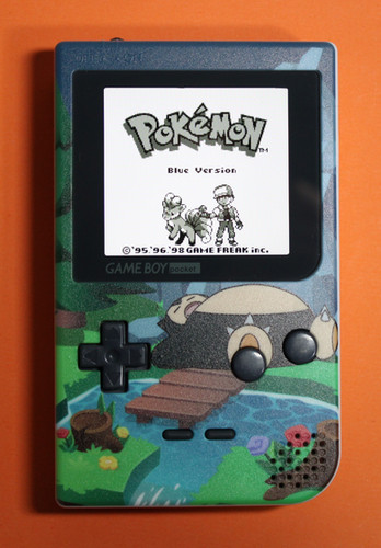 Modded GameBoy Pocket w/ IPS Display (Snorlax) | NORTH POLE RETRO