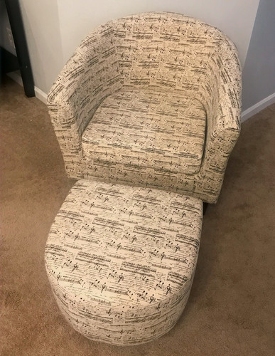 Nathaniel Home Symphony Patterned Tub Chair & Ottoman | myguestroom