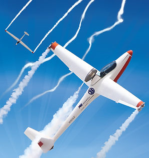 Super Salto jet sailplane - SubSonex Microjet - Night Pyro Aerobatics