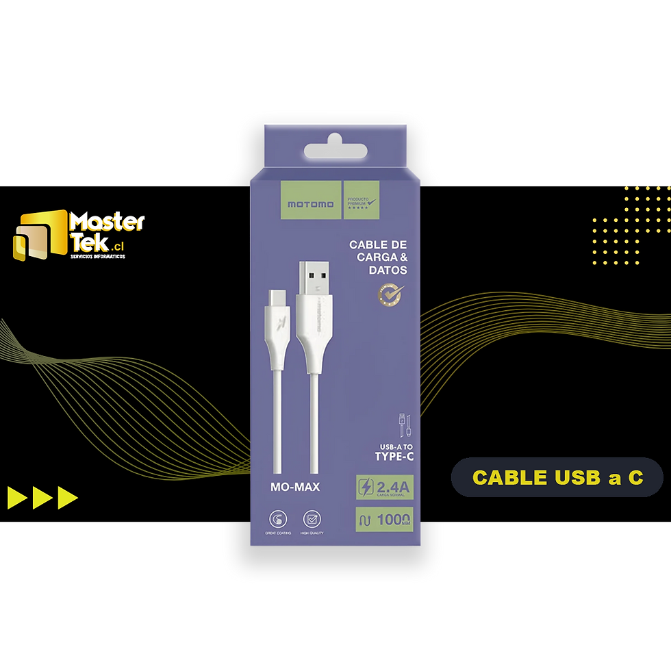 Cable USB a Tipo C 1 metro 2.4A Motomo | MasterTek