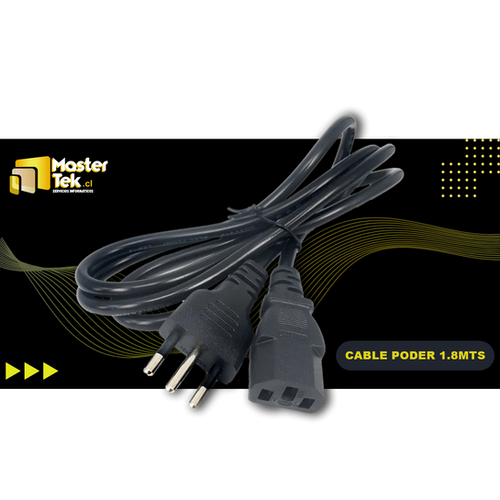 Cable de Poder PC y Electrodomésticos Reforzado 1.8M | MasterTek