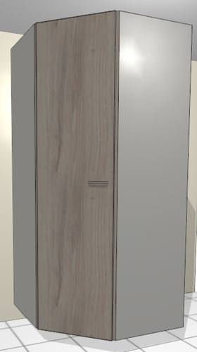 KITCHEN TALL UNIT 2250 MM HIGH CORNER PANTRY 1 DOOR DIAG RIGHT HAND ...