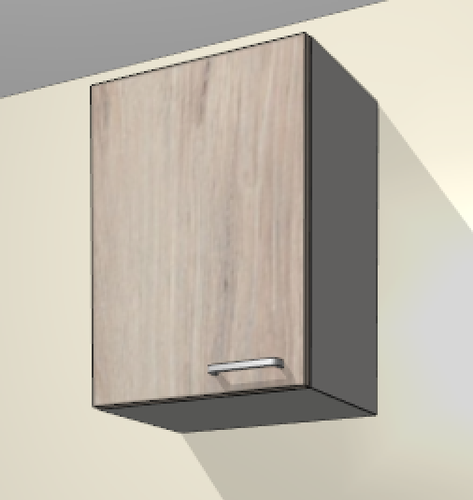 KITCHEN WALL UNIT 600 MM HIGH 1 DOOR LEFT HAND 450 MM WIDE | Modular ...