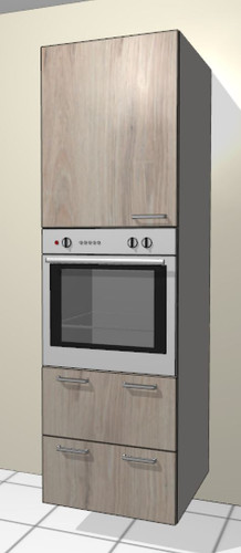 KITCHEN TALL UNIT 1970 MM ELO SINGLE OVEN 2 DRAWER LEFT HAND 600 MM ...