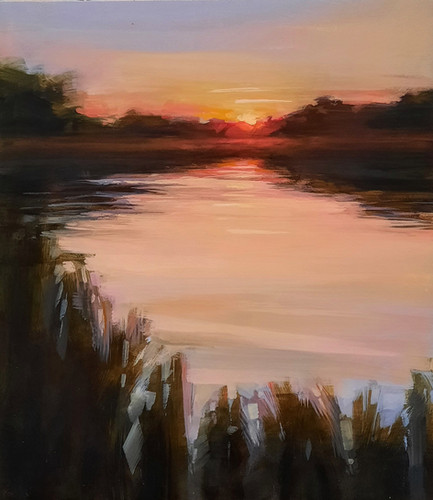 Sunset Through the Reeds | Kirsty Whyatt