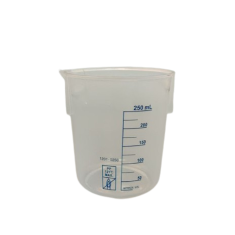 Plastic Blue graduated beaker low form PP, 250mL | AceScientific