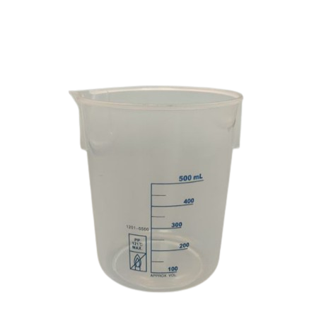 Plastic Blue graduated beaker low form PP, 500mL | AceScientific