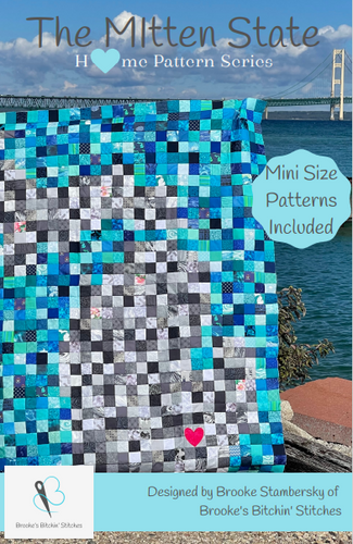 The MItten State - Michigan Pixelated Quilt Pattern (Hardcopy) | Brooke ...