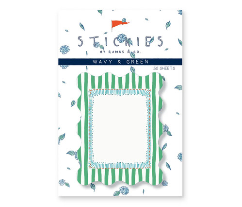 Wavy & Green Sticky Notes | Chateau Charmant