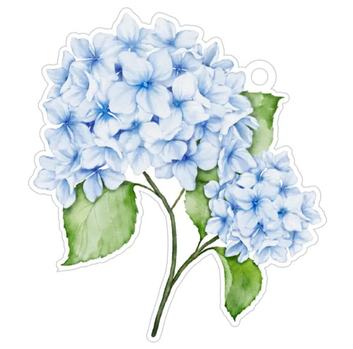 Hydrangea Blossom Gift Tags with Navy Ribbon, Set of 8 | Chateau Charmant