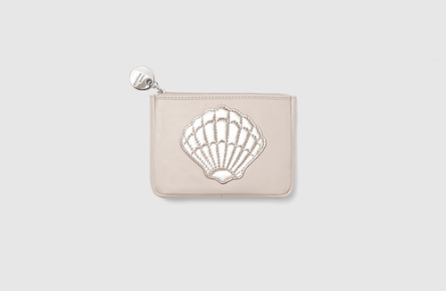 Ecru Shell Leather Purse | Mabel Sheppard