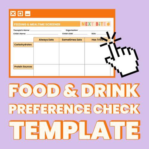 Food Preference Assessment Template | Paediatric Feeding Evaluation ...