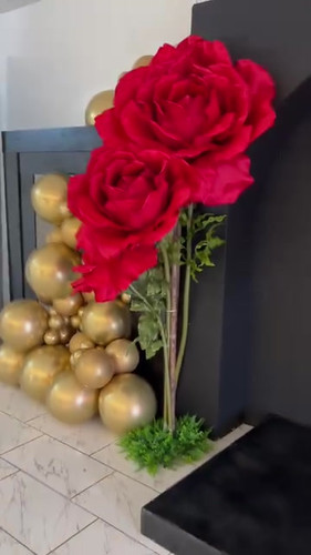GIANT RED ROSE SET | Event Engineers