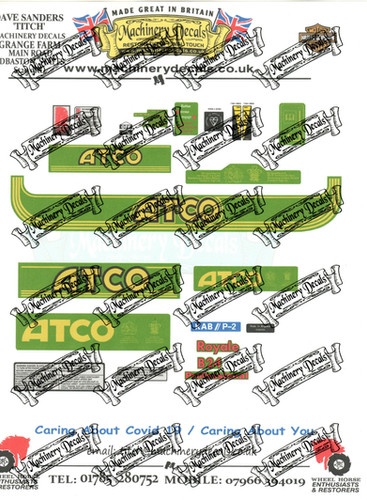 ATCO B24 Professional set. | Machinery Decals
